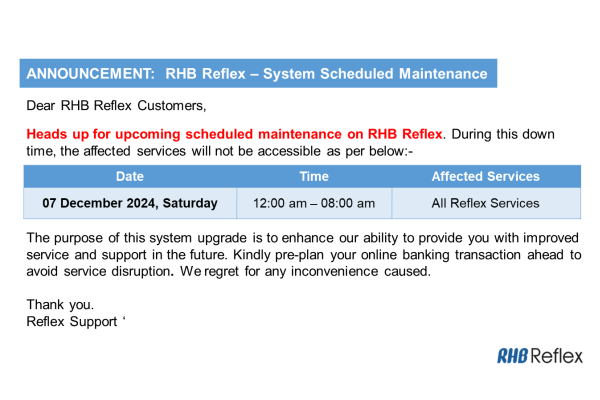 Welcome to RHB Bank at 04 Dec 2024 09:20