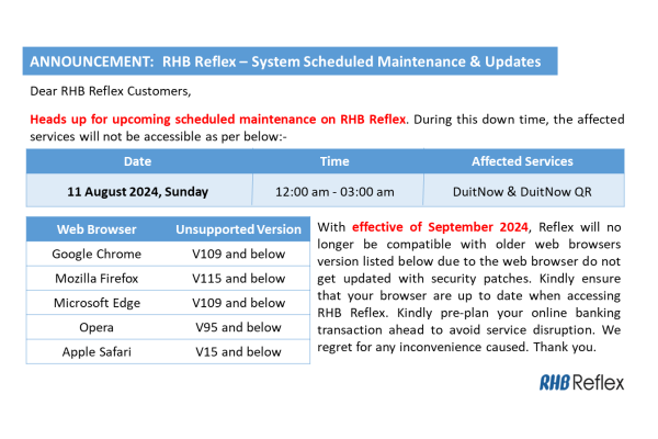 Welcome to RHB Bank at 07 Aug 2024 10:51
