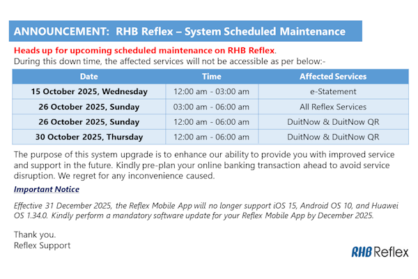 Welcome to RHB Bank at 28 Oct 2025 16:19