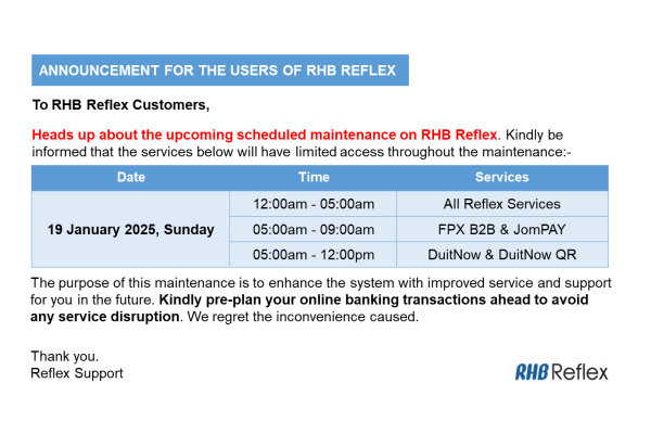 Welcome to RHB Bank at 20 Jan 2025 11:44