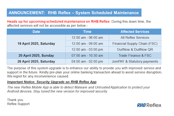 Welcome to RHB Bank at 20 Apr 2025 15:13