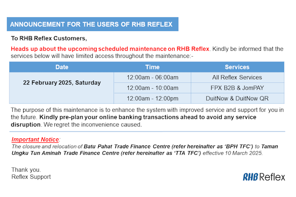 Welcome to RHB Bank at 23 Feb 2025 11:49